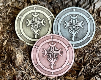 VISHUDDHA CHAKRA Throat Chakra Coin Pendant Keychain - Etsy