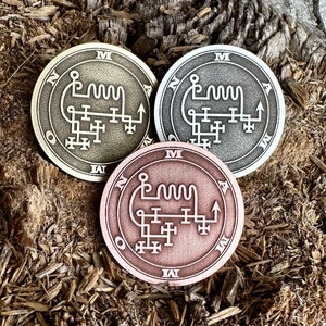 MAMMON SIGIL Coin || Sigil of Mammon || King of Wealth Seal || Spirit ...
