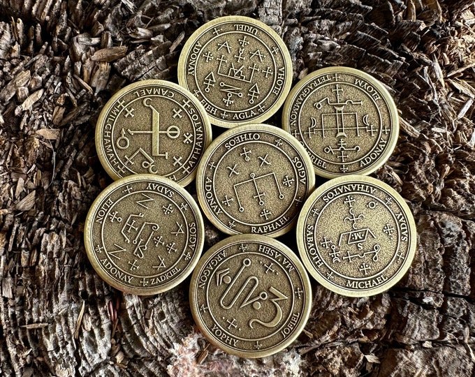 7 Archangels Sigil Necklace Archangel Pendant Angel Seal Jewelry ...