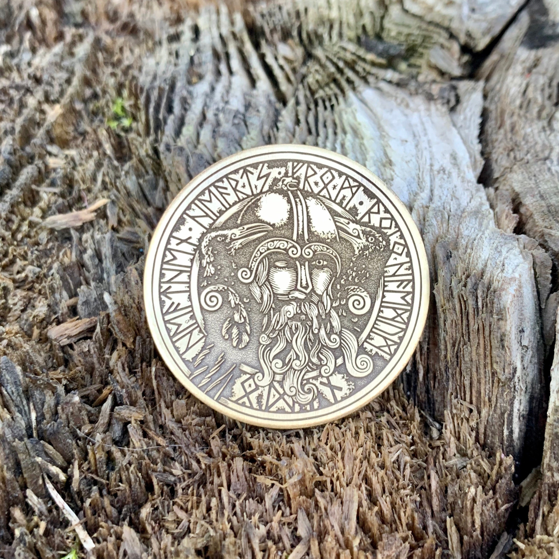 ODIN Coin || ODIN Pendant | ODIN Keychain | Odin Pin Badge (33 Mm, 1.25 ...