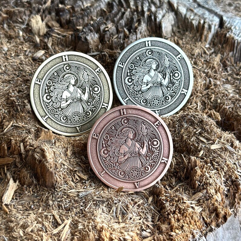 HEKATE MAIDEN Coin || Hekate Coin || Hecate Amulet Charm | Hekate ...