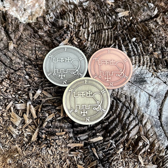 SEAL OF PHENEX Goetia Coin Phoenix Coin Pendant - Etsy