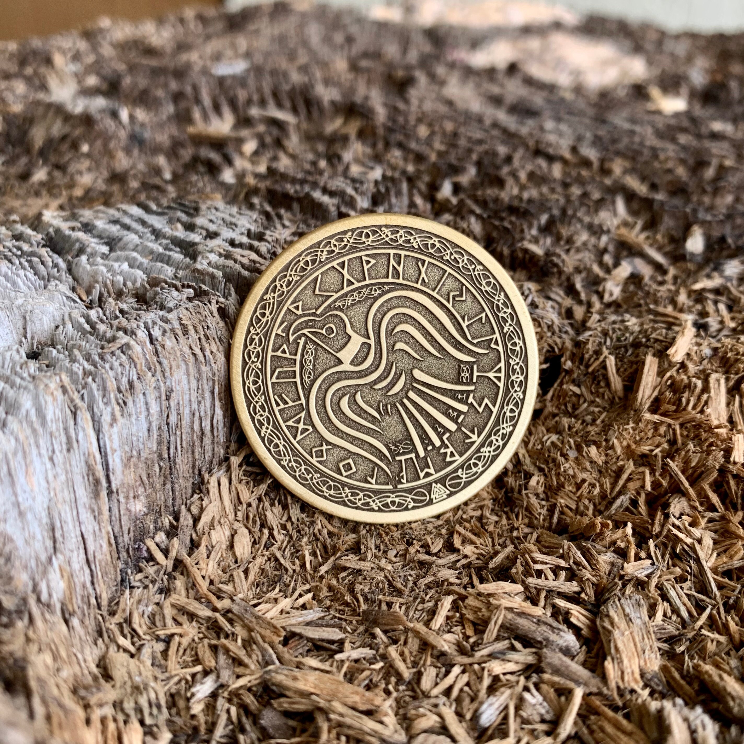 HUGINN and MUNINN ODIN'S Ravens Coin Pendant | Etsy