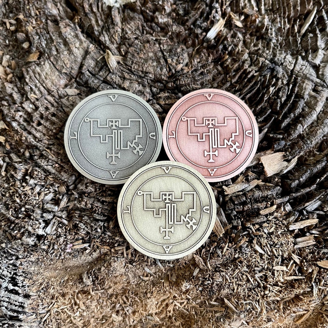 SEAL OF VUAL Coin || Goetia Coin || Uvall || Goetia Sigil || Coin ...