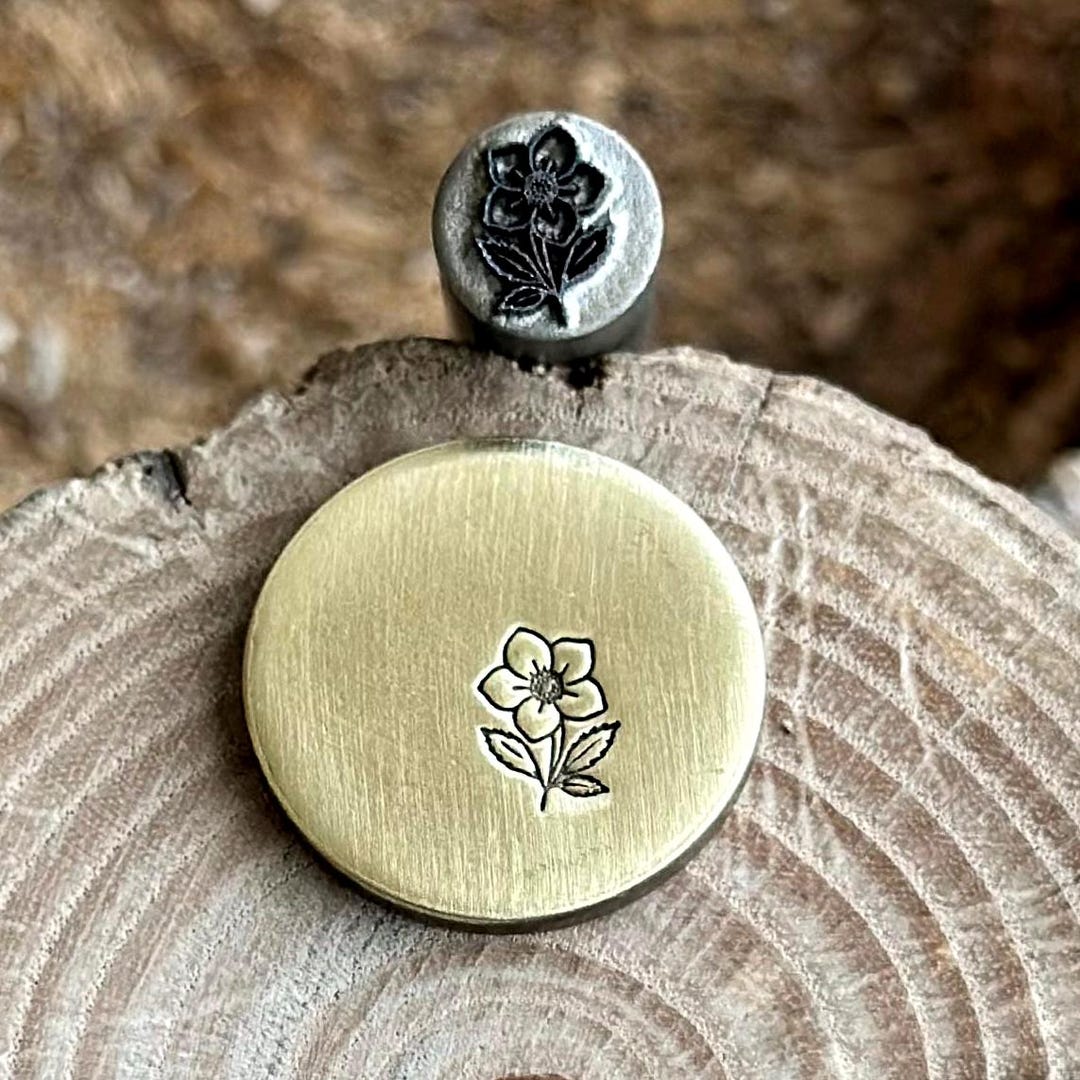 HELLEBORE FLOWER Metal Punch Stamp || Hellebore Blossom Metal Die ...