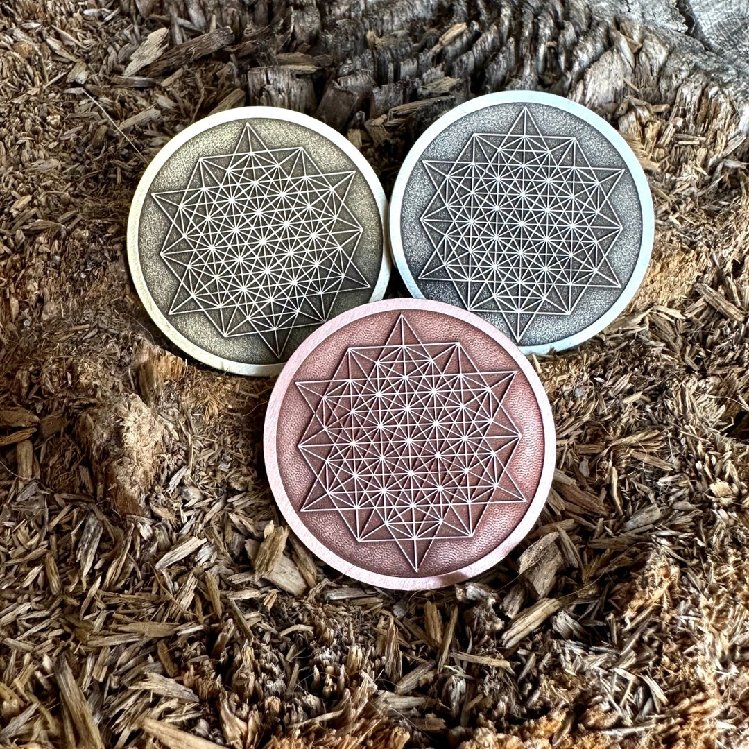GRID OF LIFE Coin || the Grid of Life Coin || Pendant, Keychain, Pin ...