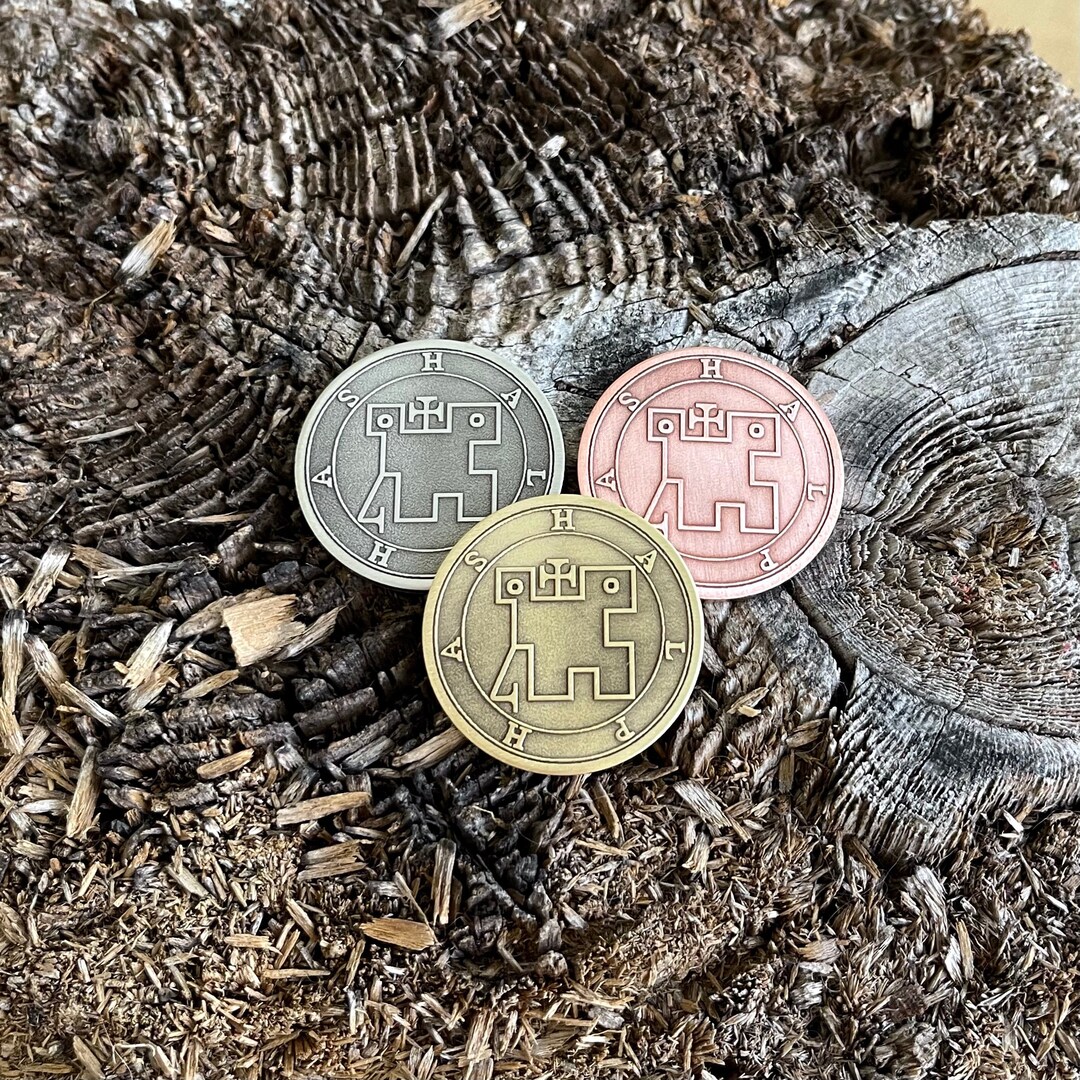 SEAL OF HALPHAS Goetia Coin Malthous Coin, Pendant, Keychain, Pin Badge ...