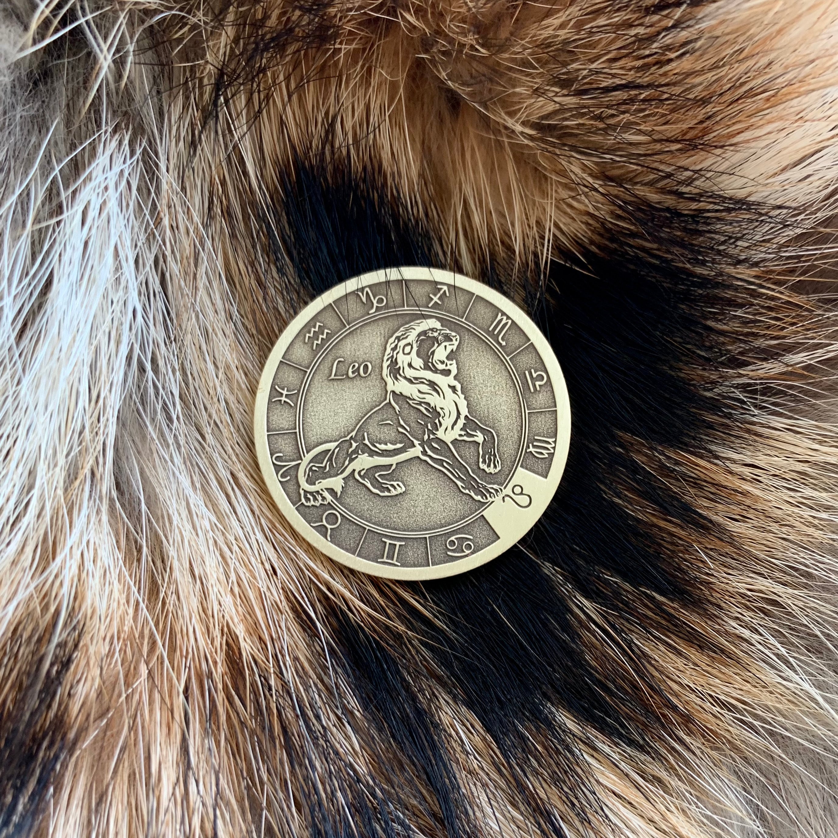 LEO Zodiac Sign Astrological Sign Coin Pendant - Etsy