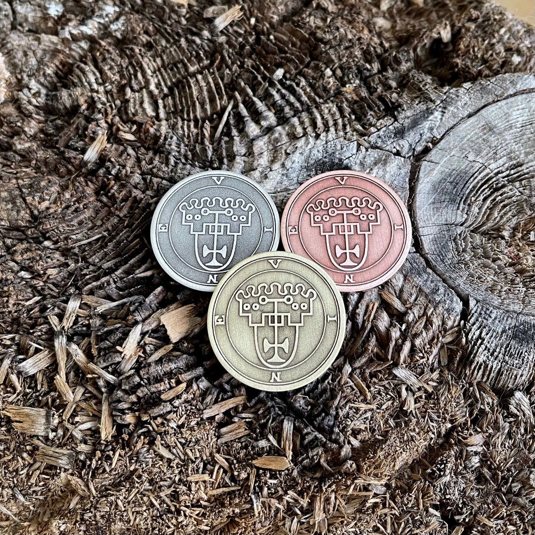 SEAL OF VINE Goetia Coin Vine Coin, Pendant, Keychain, Pin Badge 33mm 1 ...