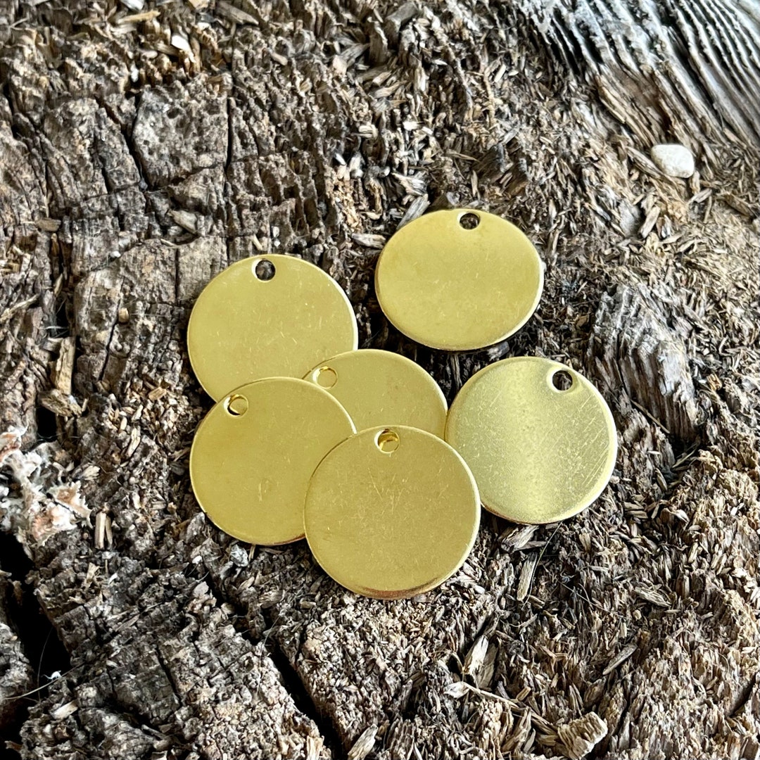 Round Brass Blanks With Hole 25mm (1 Inch) 10-500 Stamping Blanks || 1 ...