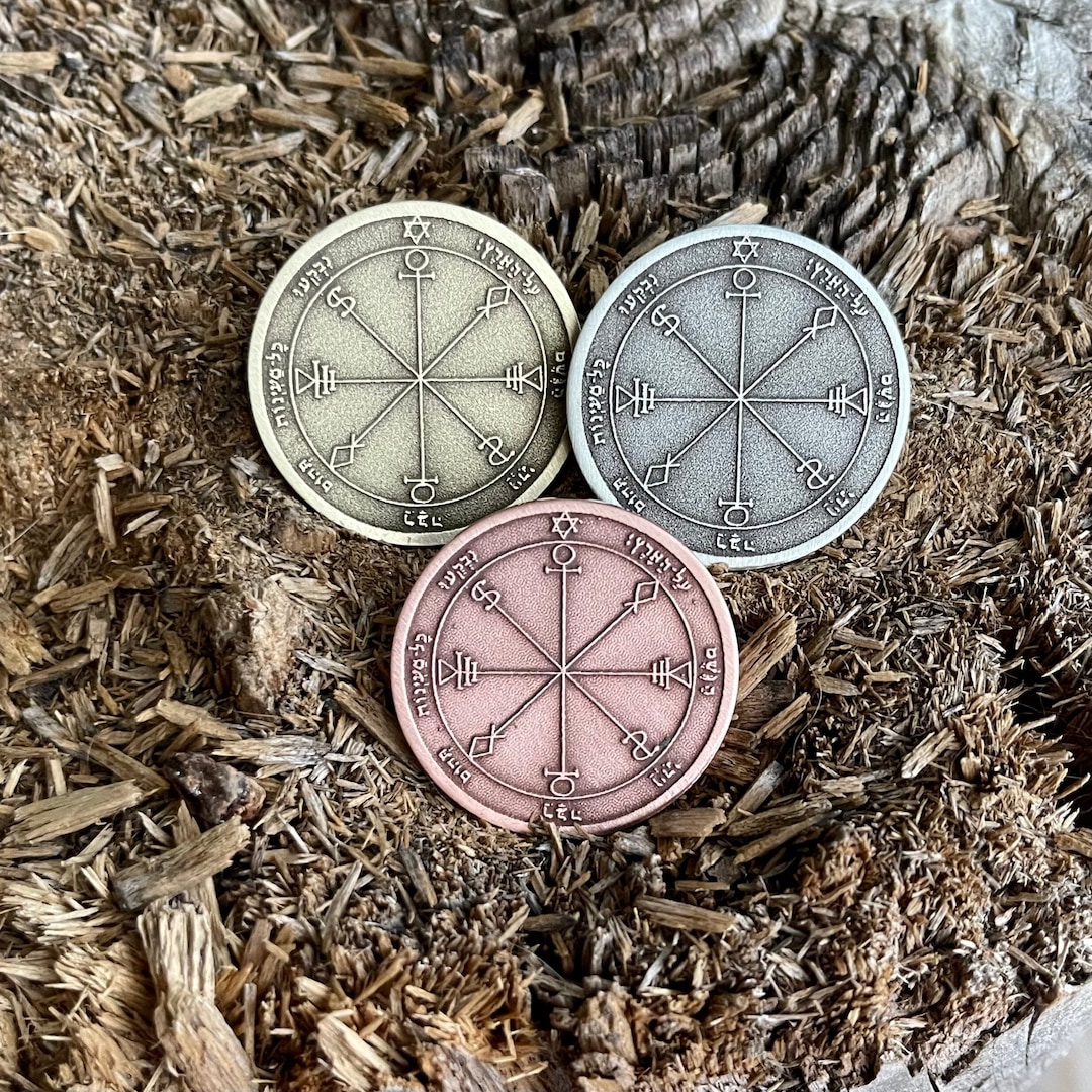 6th MOON SEAL Coin || the Sixth Pentacle of the Moon Coin || Solomon ...