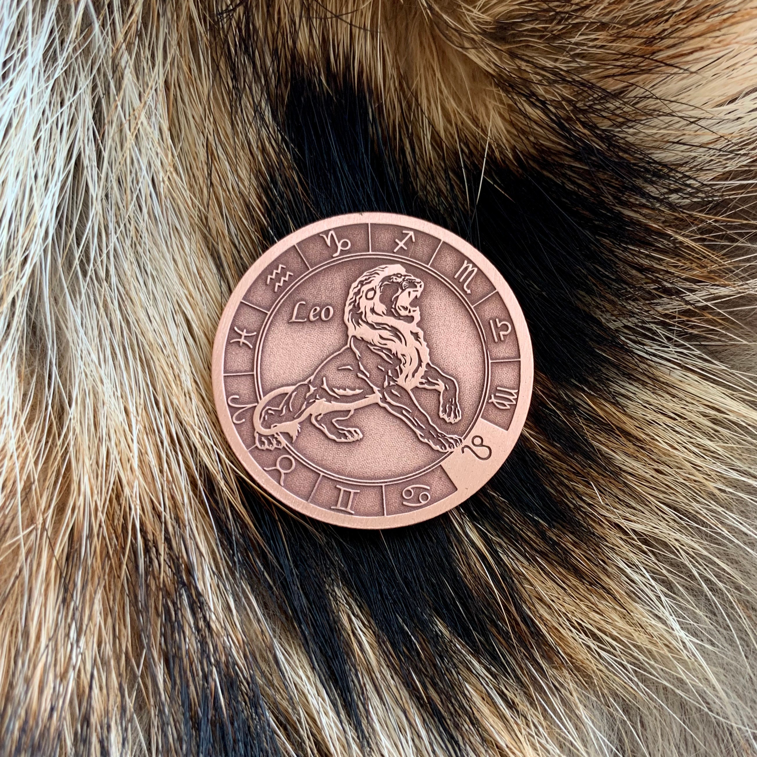 LEO Zodiac Sign Astrological Sign Coin Pendant - Etsy