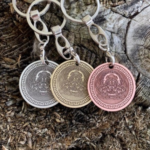 ZEUS King of the Gods Greek Mythology Coin, Pendant, Keychain, Pin ...