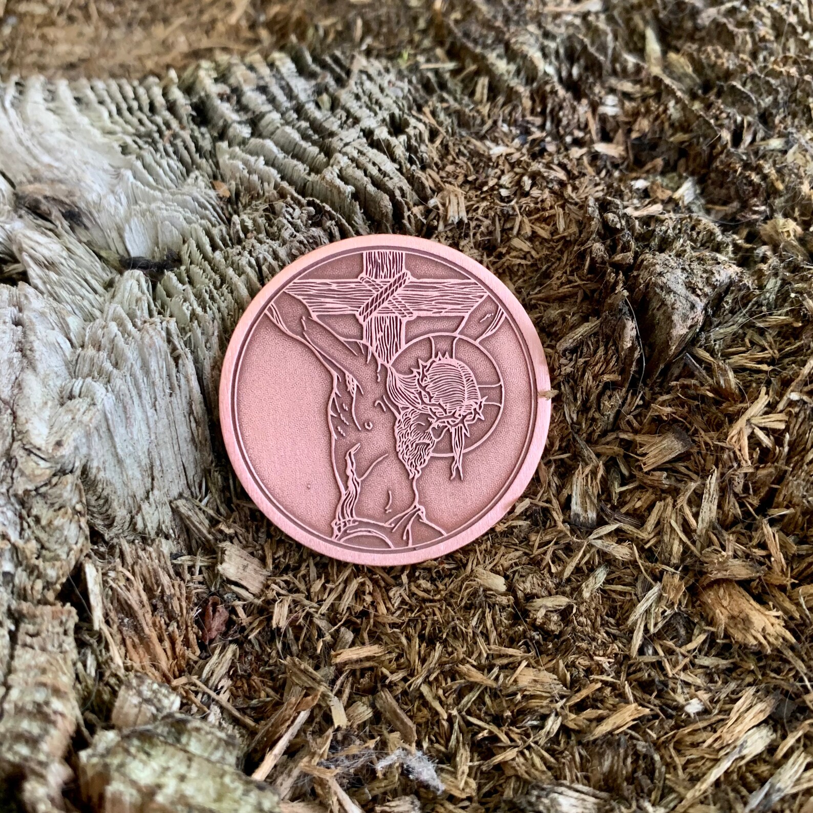 Moneda de Cristo Crucificado // Moneda de Jesús // Moneda de - Etsy España
