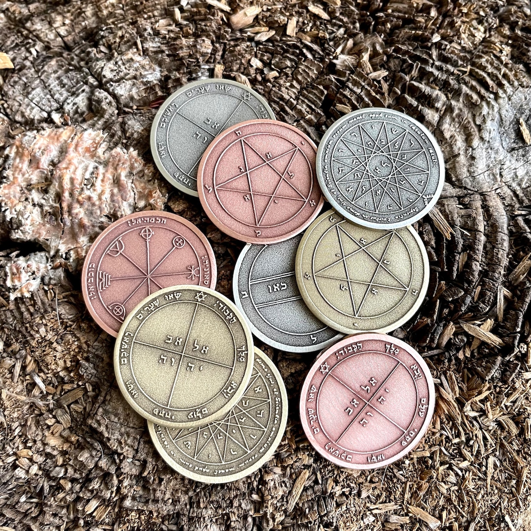 MERCURY PENTACLE SEALS Coins Set || Solomon Seals Coin | 5 Solomon ...
