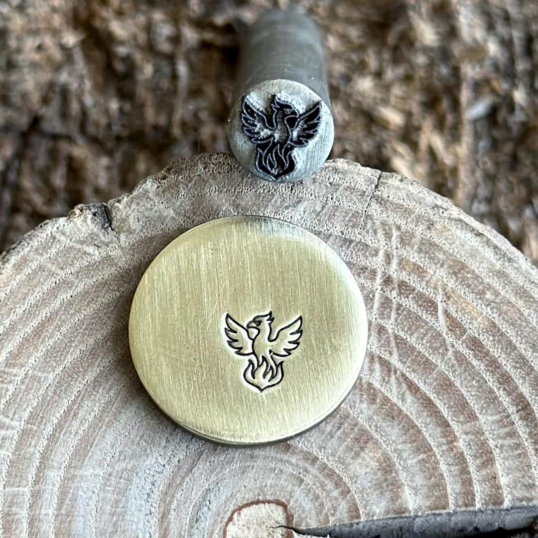 PHOENIX SILHOUETTE METAL Stamp || Bird Mythology Die || Metal Stamp ...