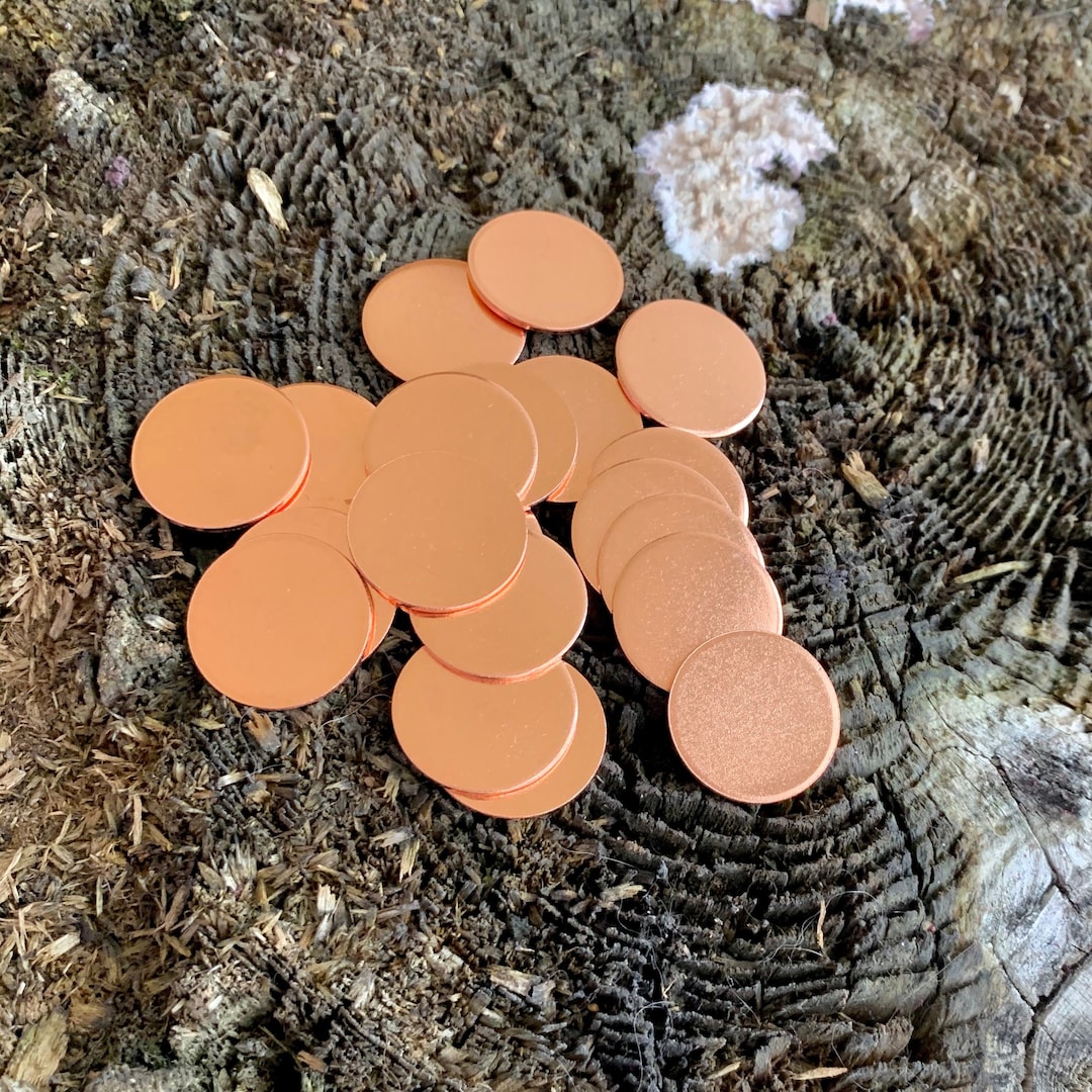 Round Copper Blanks 25mm (1 Inch) || 10-500 Stamping Copper Blanks || 1 ...