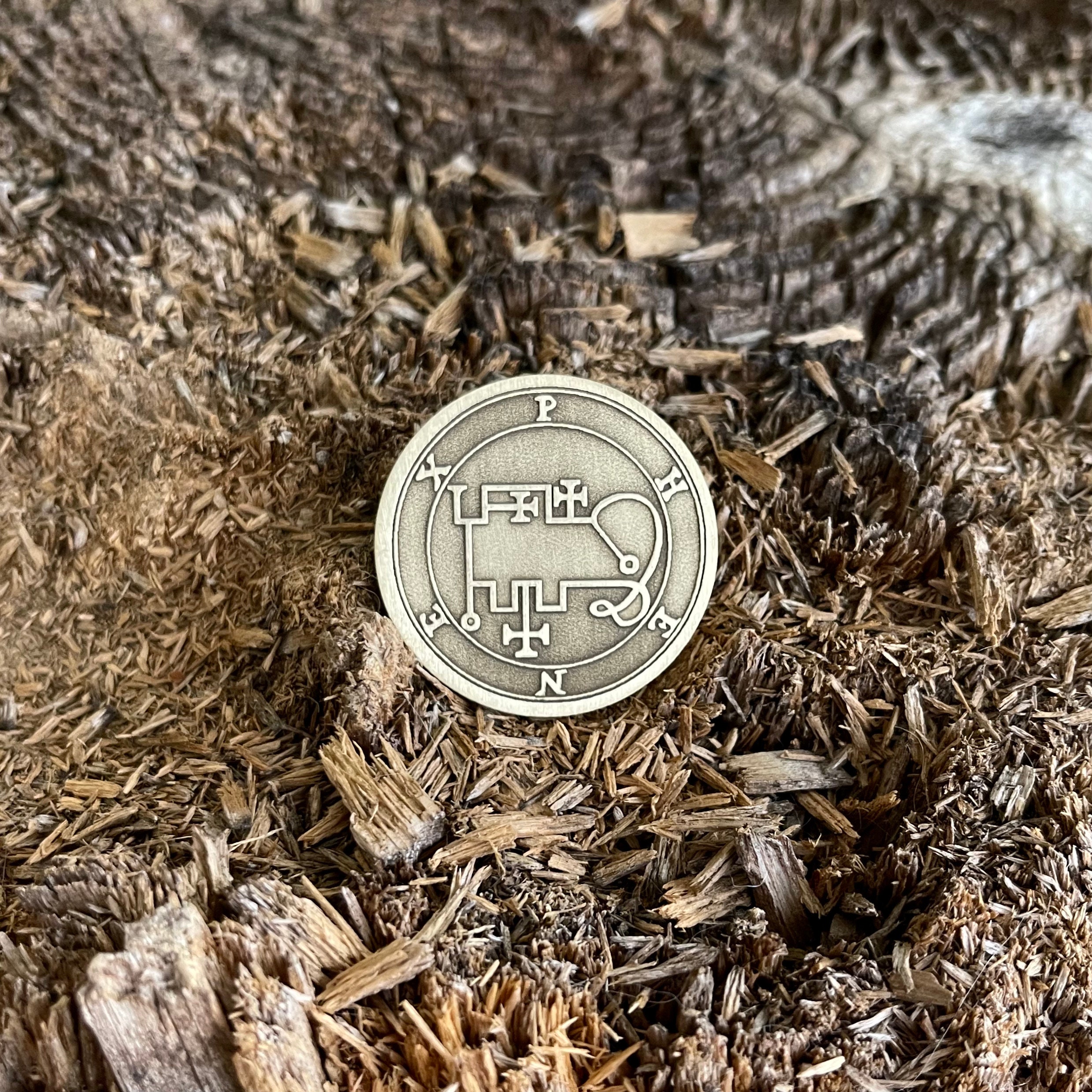 SEAL OF PHENEX Goetia Coin Phoenix Coin Pendant - Etsy