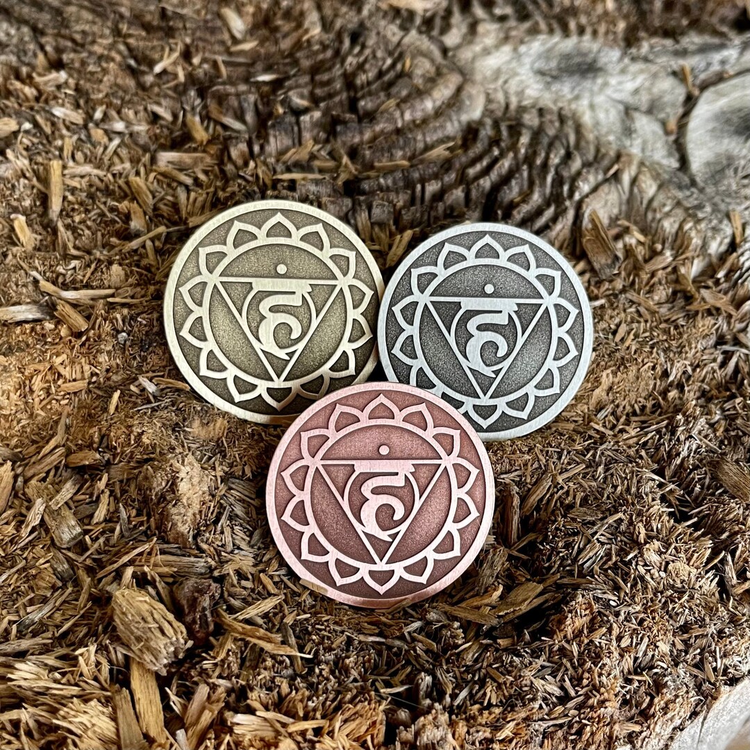 VISHUDDHA CHAKRA || Throat Chakra Coin || Pendant || Keychain || Pin ...