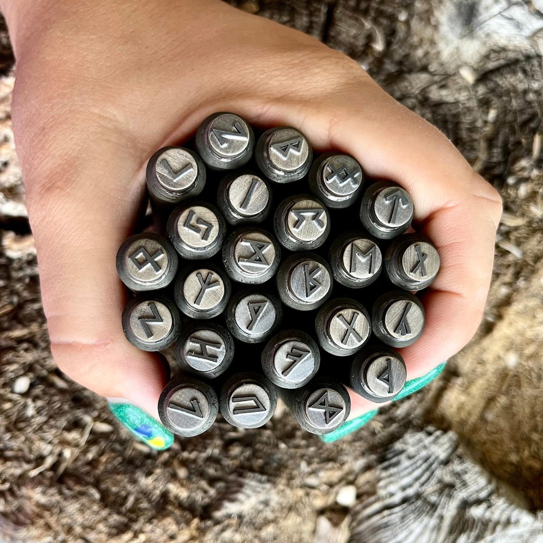RUNE ALPHABET Set || Futhark Rune Alphabet Metal Stamps Set || Metal ...
