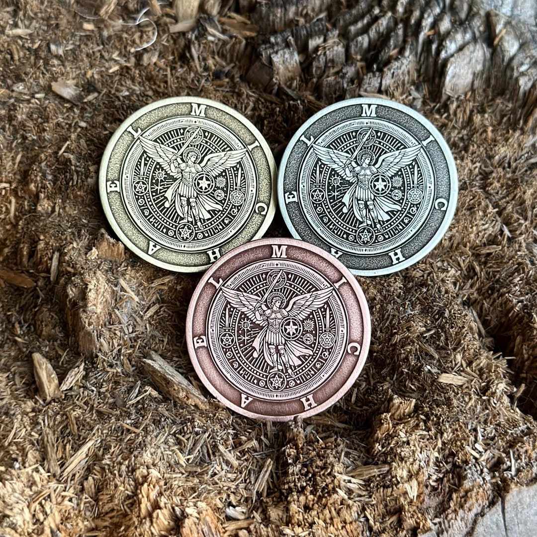 ARCHANGEL MICHAEL Coin || Coin of Archangel Michael || Magical Amulet ...