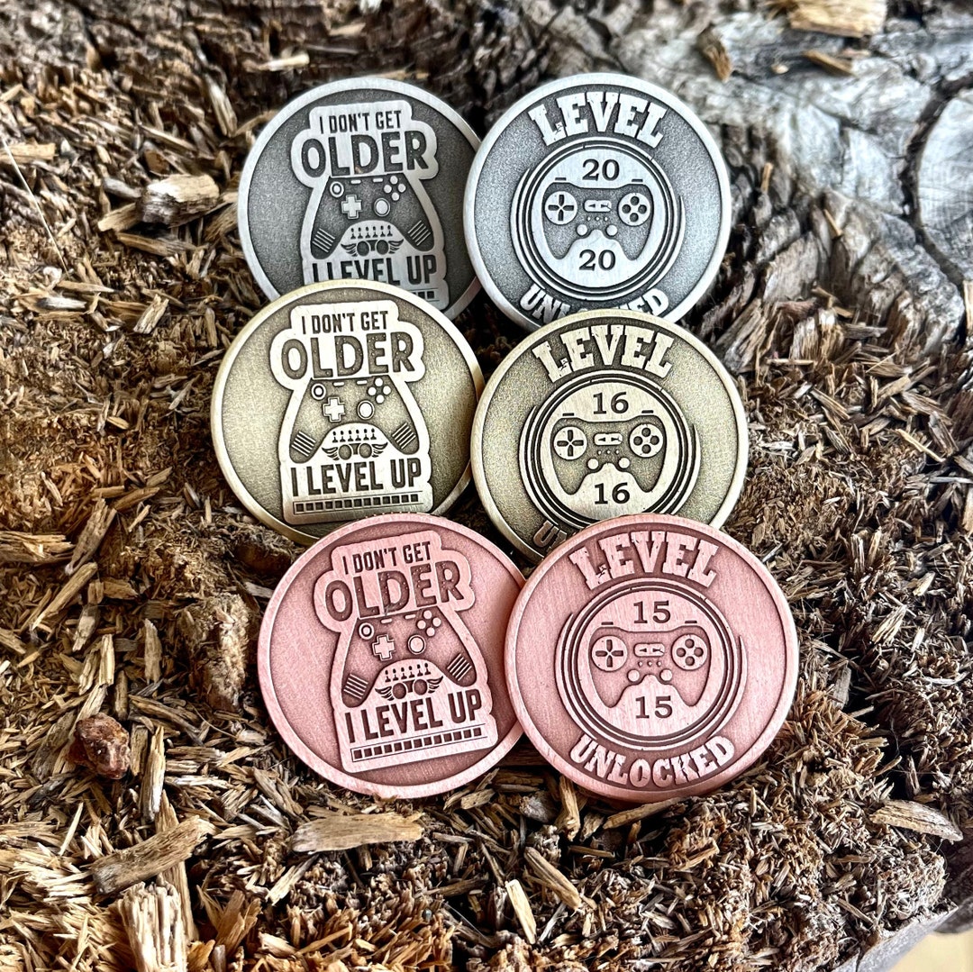 CUSTOM BIRTHDAY Coin || BIRTHDAY Level up Coin || Pendant | Keychain ...