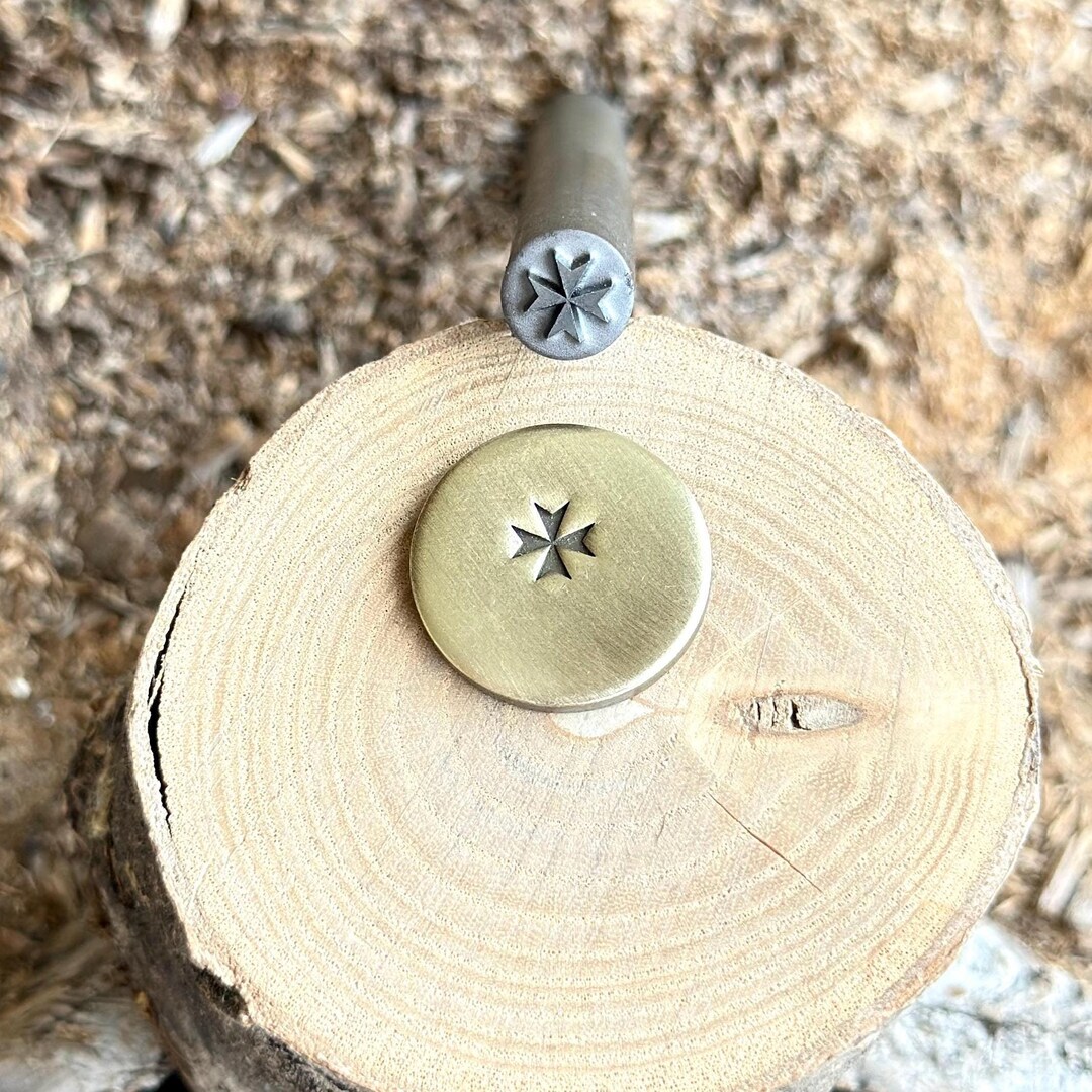MALTESE CROSS Metal Stamp || Eight Pointed Cross Metal Punch Die ...