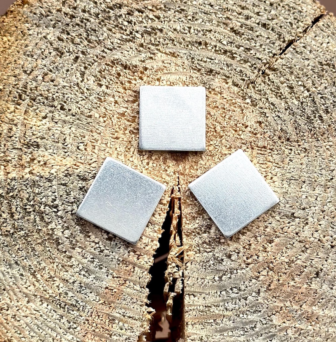 Square Aluminum Blanks 20mm (0.78”) || Square Stamping Aluminium Blanks ...