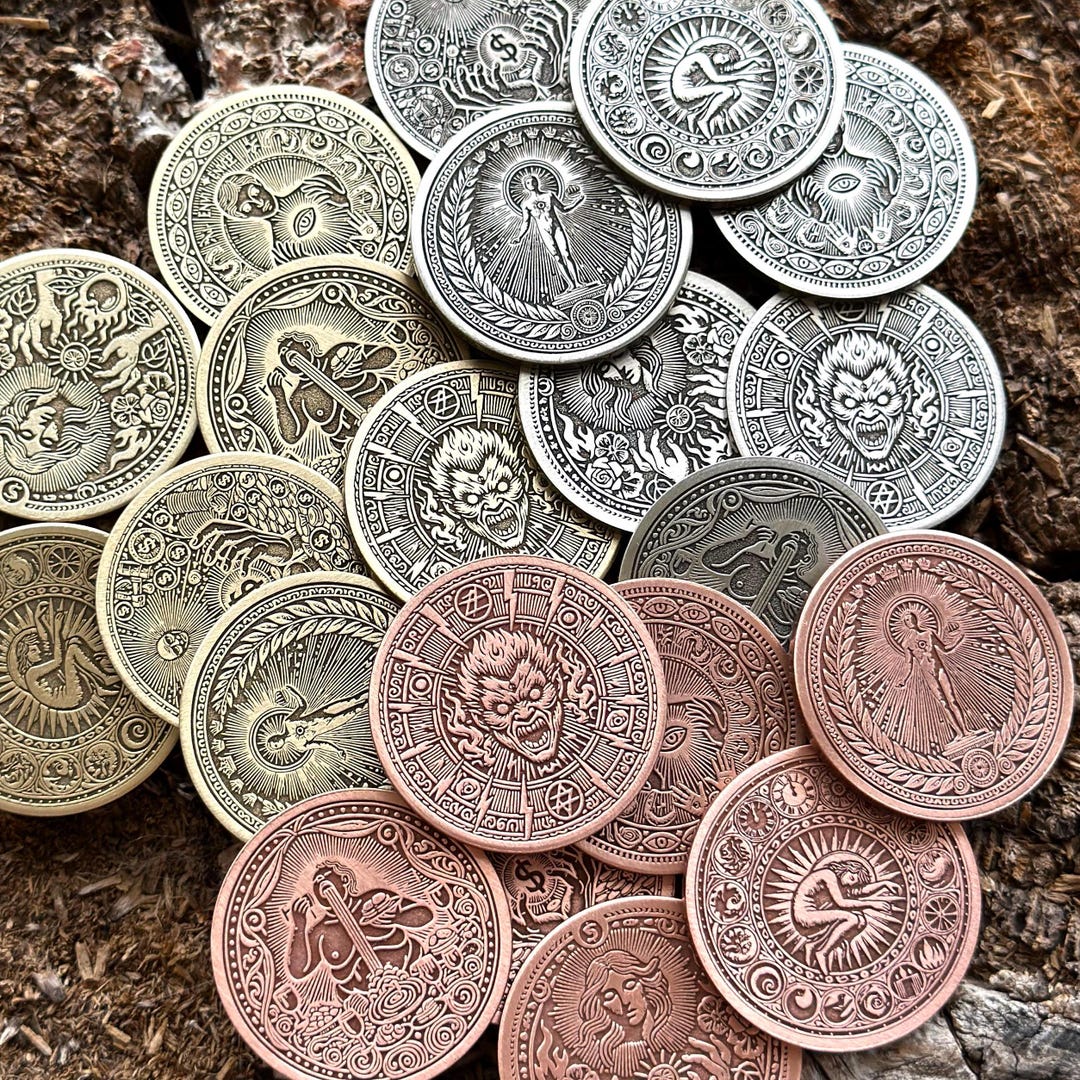 Seven Deadly Sins Coins Set | Medallions of Seven Capital Vices | Seven ...