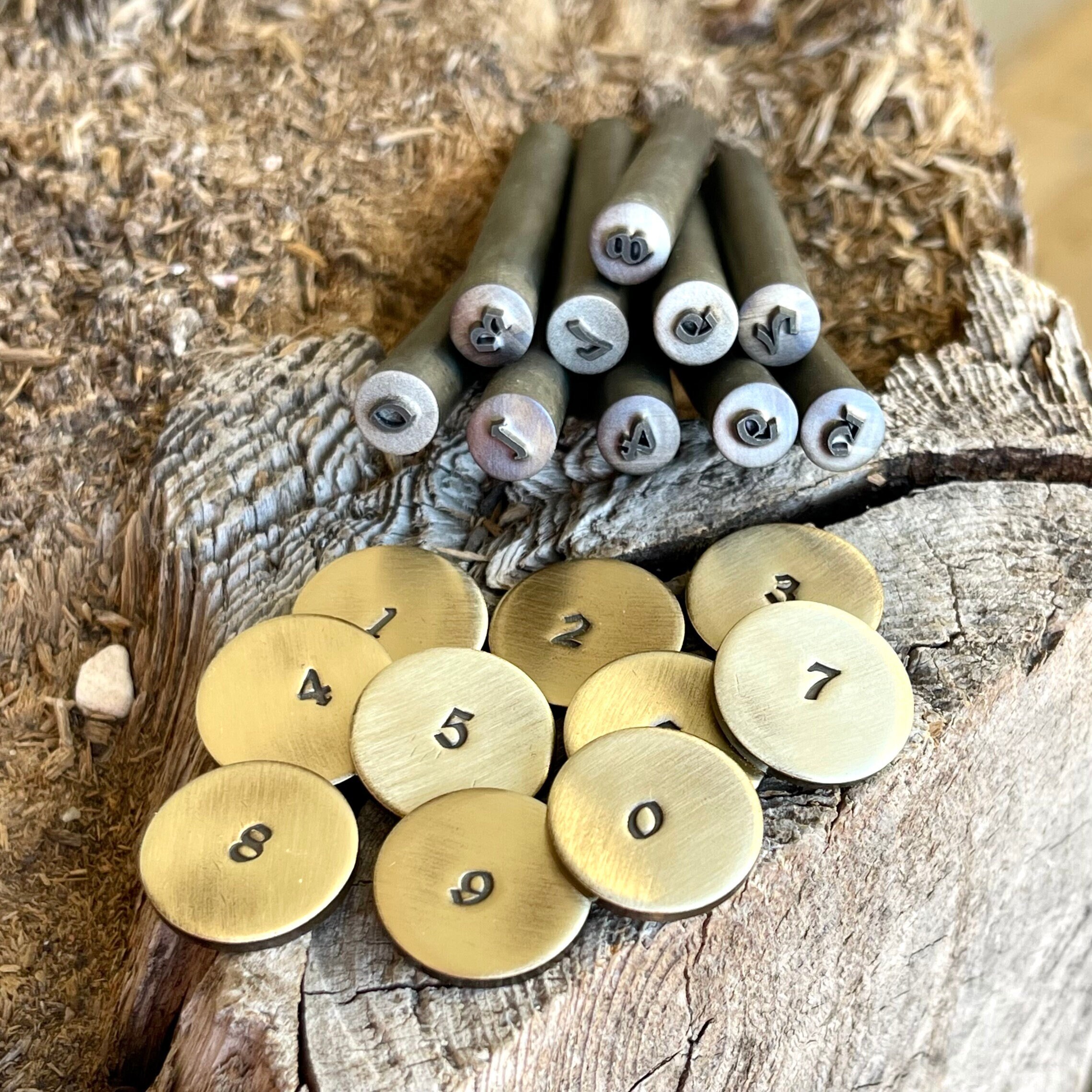 OLD ENGLISH NUMBERS Punch Set || Old English Numbers Metal Stamps Set ...