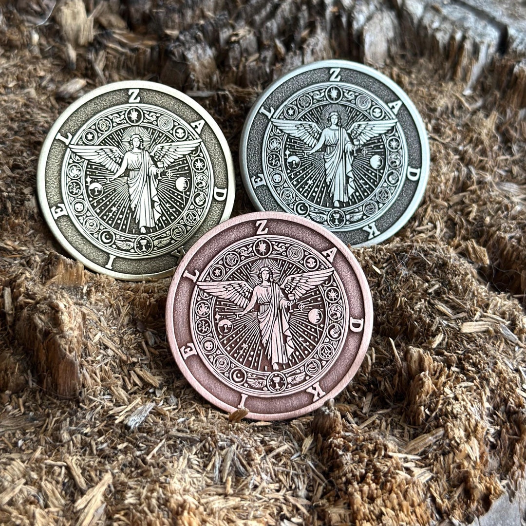 ARCHANGEL ZADKIEL Coin || Coin of Archangel Zadkiel || Magical Amulet ...