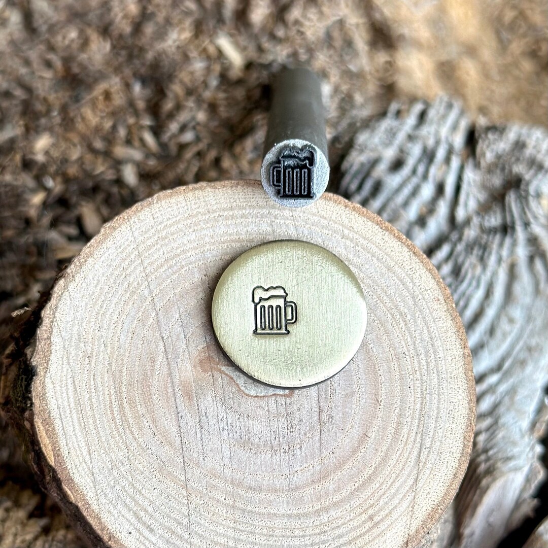 BEER GLASS METAL Punch Stamp || A Glass of Beer Metal Die || Metal ...