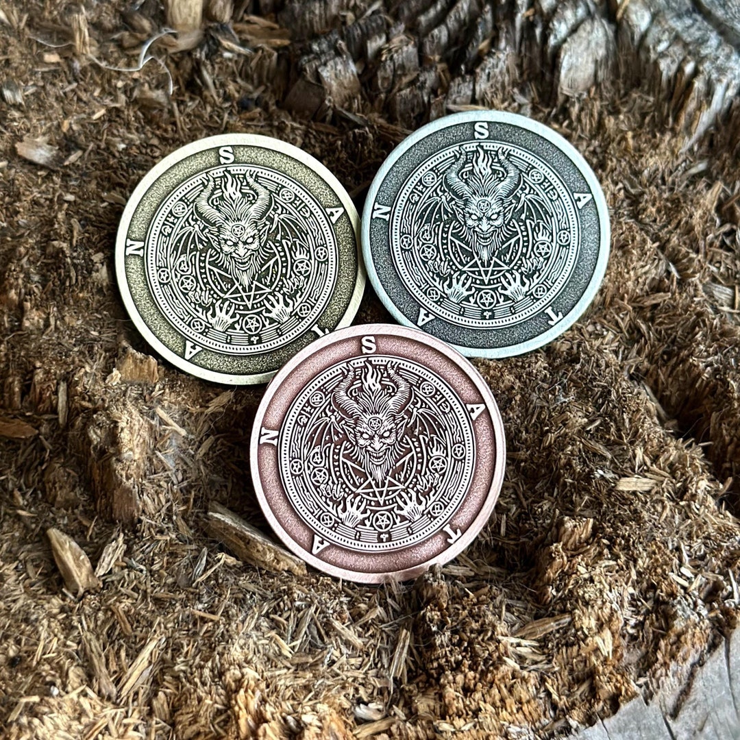SATAN Souvenir Coin || Satan Coin || Devil Souvenir Amulet || Talisman ...