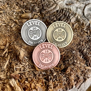 CUSTOM BIRTHDAY Coin || BIRTHDAY Level up Coin || Pendant | Keychain ...