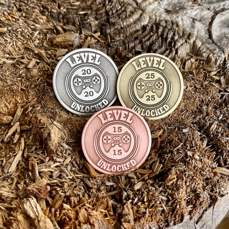 CUSTOM BIRTHDAY Coin || BIRTHDAY Level up Coin || Pendant | Keychain ...