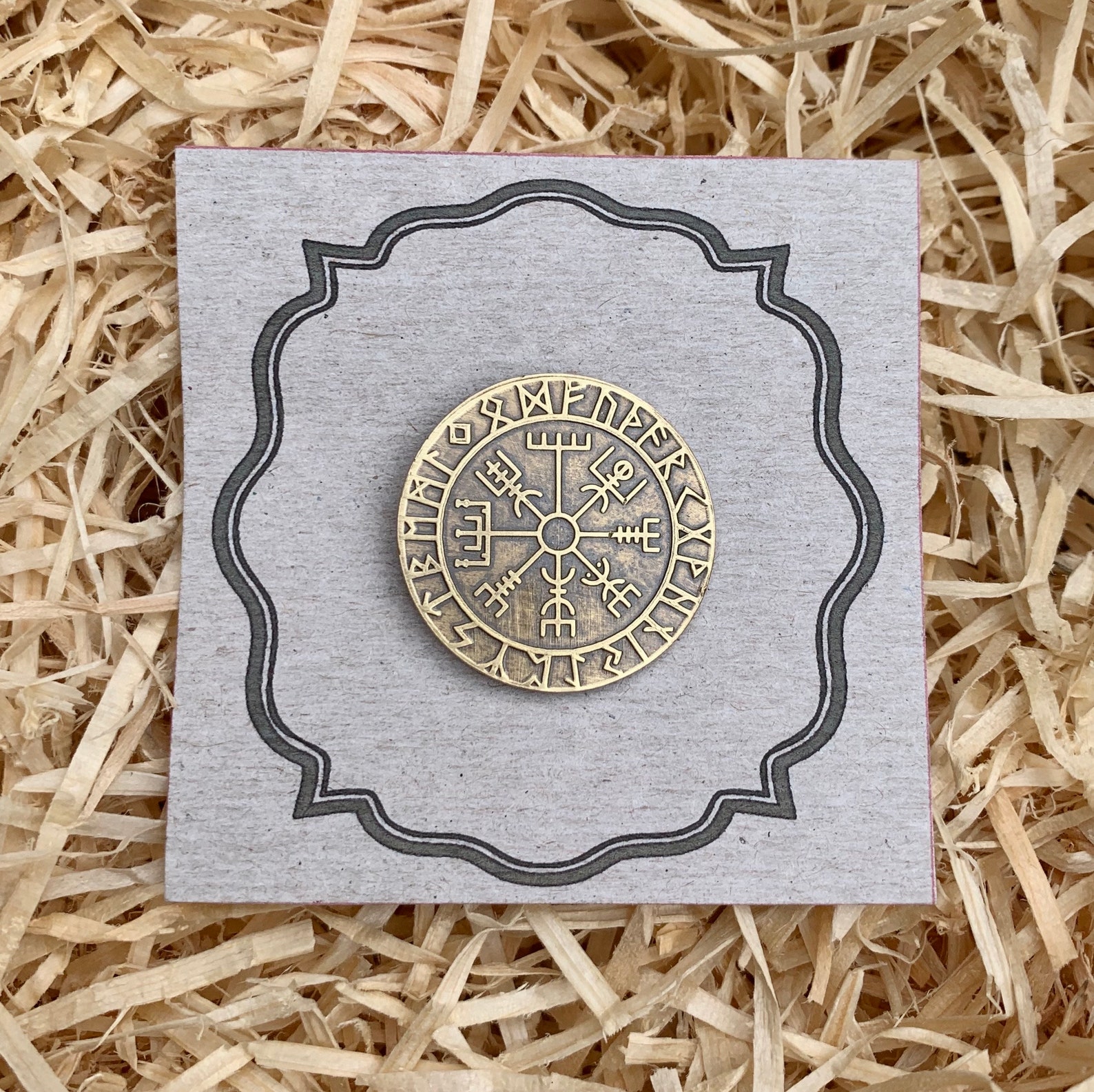 Viking Compass, Vegvisir Pendant, Coin, Keychain, Pin Badge - Etsy