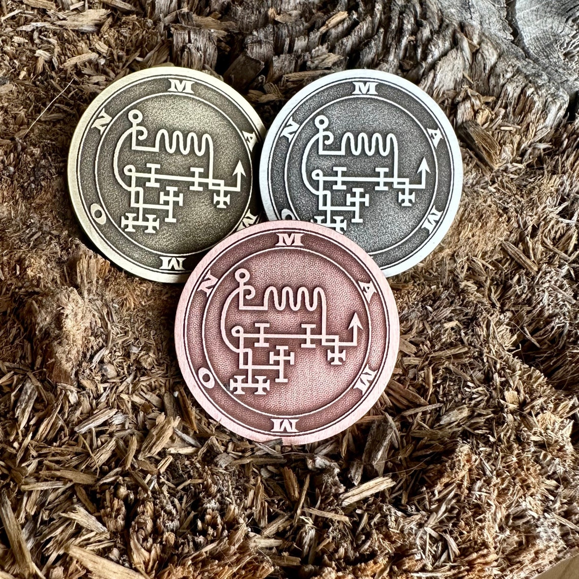 MAMMON SIGIL Coin || Sigil of Mammon || King of Wealth Seal || Spirit ...