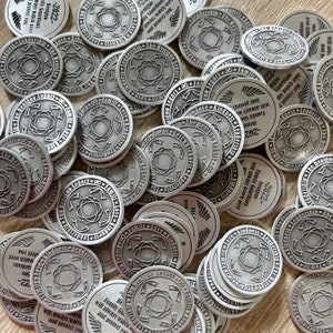Custom Coin Set | Custom Coins | 100 Pcs Custom Laser Engraved Wedding ...