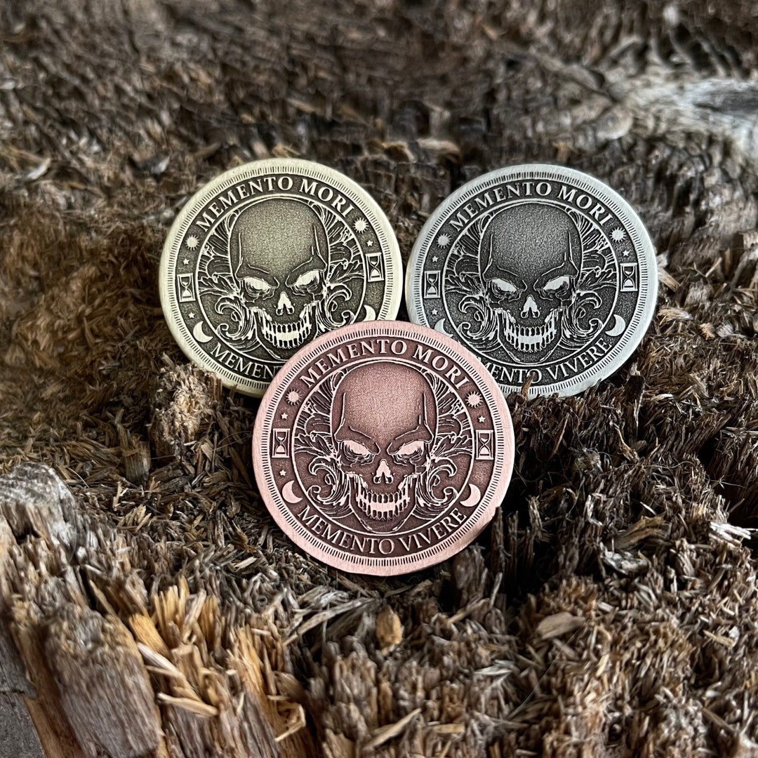 MEMENTO MORI Coin || Memento Vivere Coin || Stoic Coin || Reminder Coin ...
