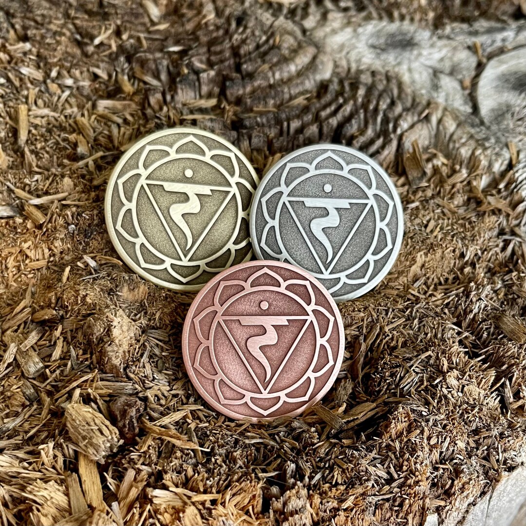 MANIPURA CHAKRA || Solar Plexus Chakra Coin || Pendant || Keychain ...