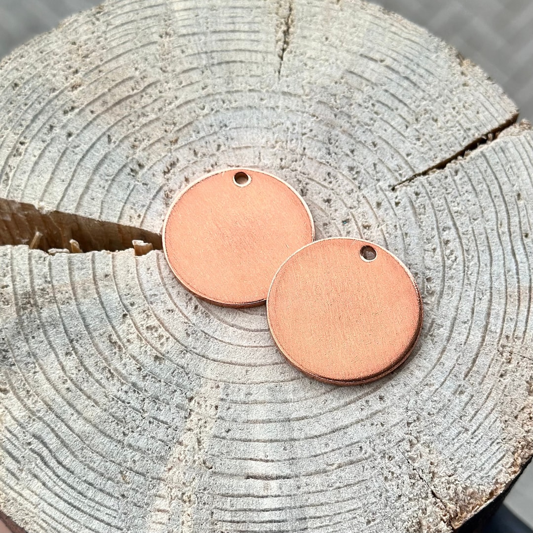 Round Copper Blanks With Hole 32.5 Mm (1.25 Inch) 10-500 Stamping Blanks || Round Copper Pendant ...