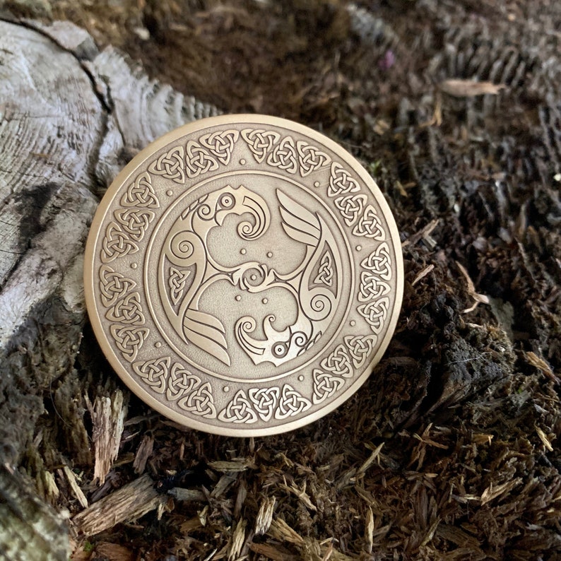 CUSTOM Coin Pendant Keychain or Pin 33 mm 129 inch | Etsy