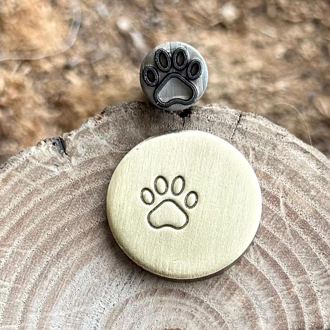 PAW PRINT Metal Stamp || Paw Outline Metal Punch Die || Metal Stamps ...