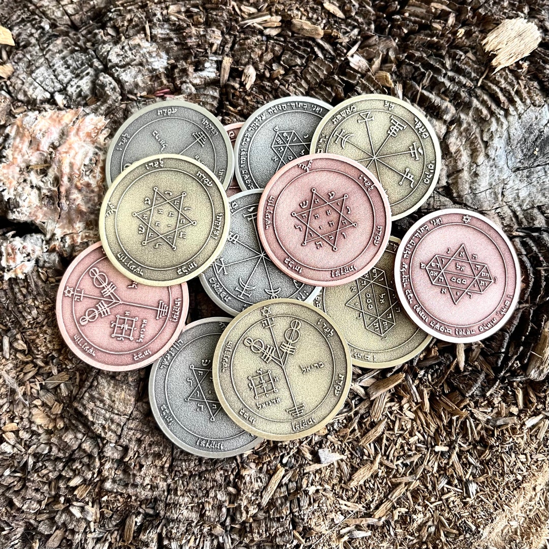 JUPITER PENTACLE SEALS Coins Set || Solomon Seals Coin | 7 Solomon ...