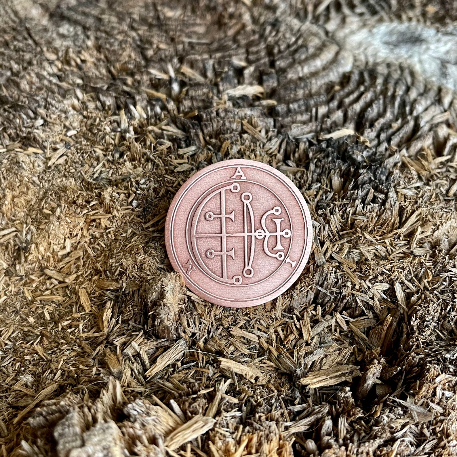 SEAL OF AIM Goetia Coin Aym Coin Pendant Keychain - Etsy