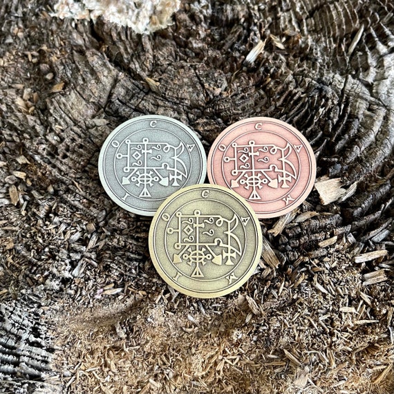 SEAL OF CAMIO Goetia Coin Caim Coin Pendant - Etsy Finland