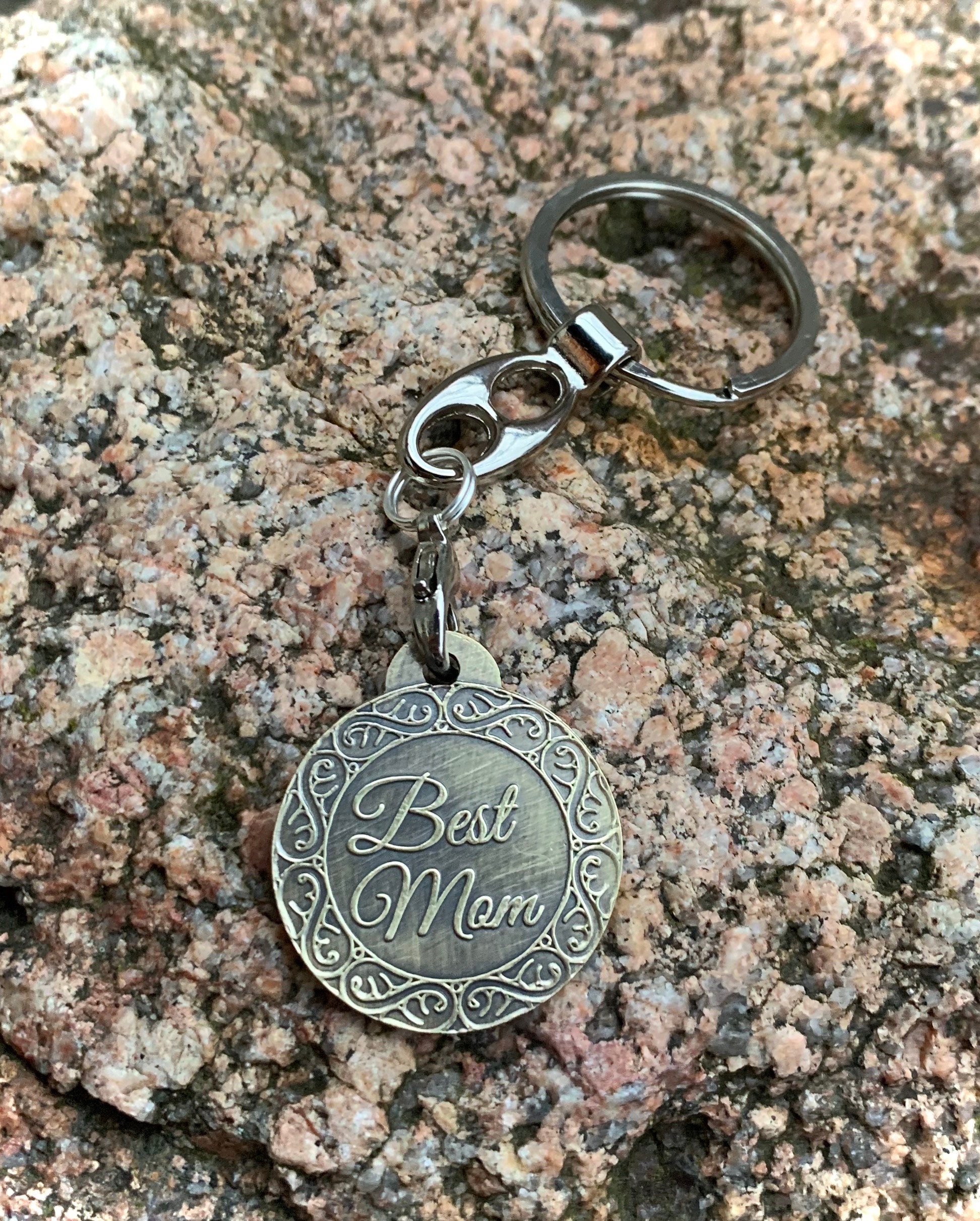 BEST MOM Coin Pendant Keychain Pin Badge 25mm-1 - Etsy