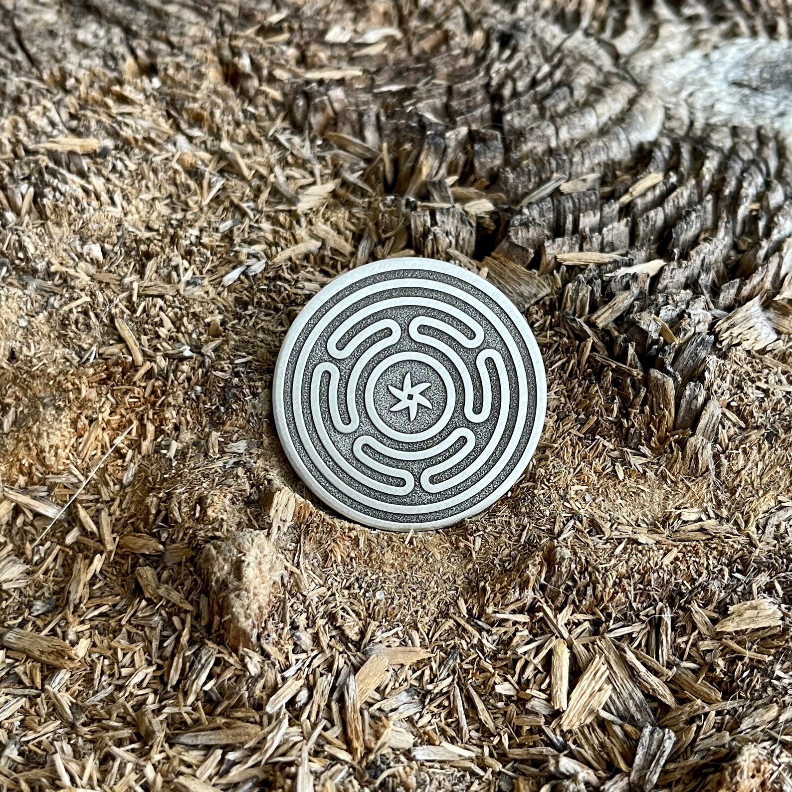 HECATE'S WHEEL COIN || Hecate's Wheel Coin || Pendant, Keychain, Pin ...