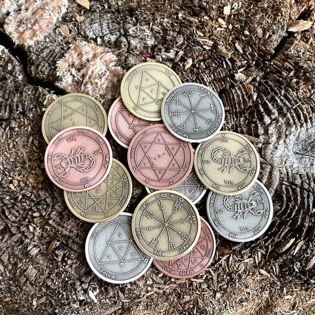 MARS PENTACLE SEALS Coins Set || Solomon Seals Coin | 7 Solomon Mars ...
