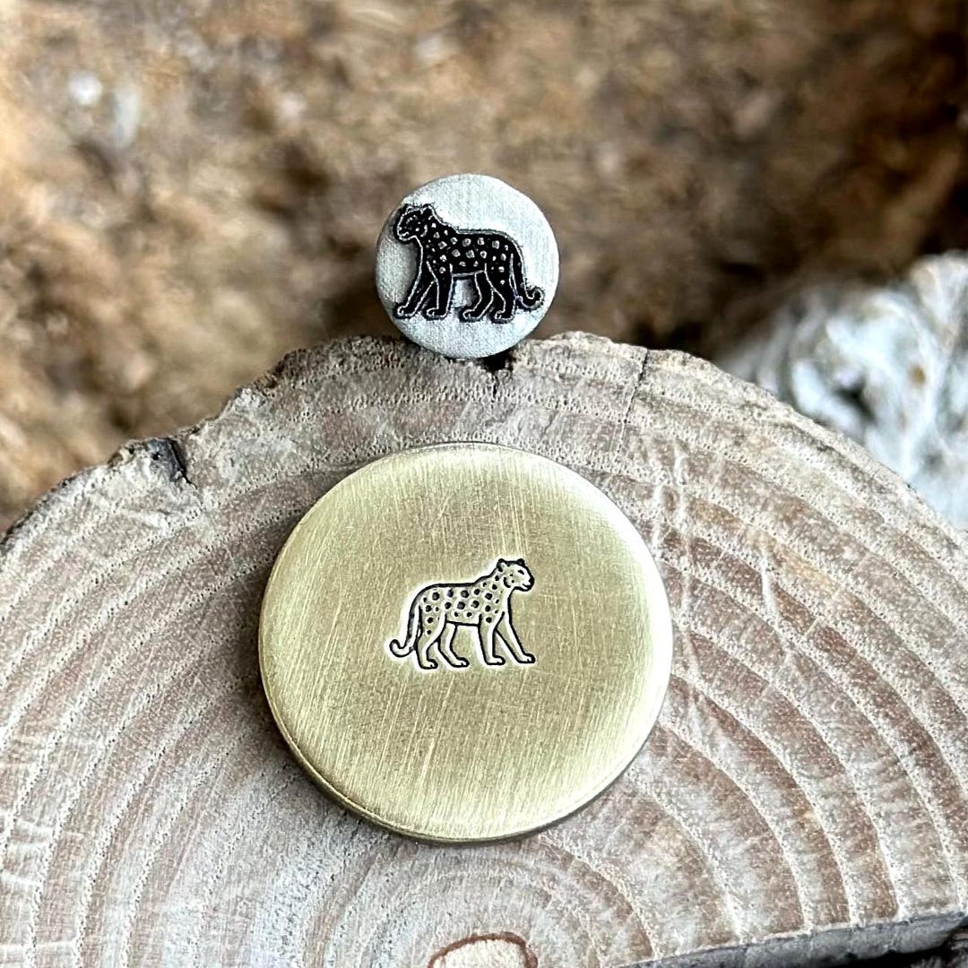 LEOPARD METAL STAMP || Panthera Metal Punch Die | Metal Animal Stamps ...